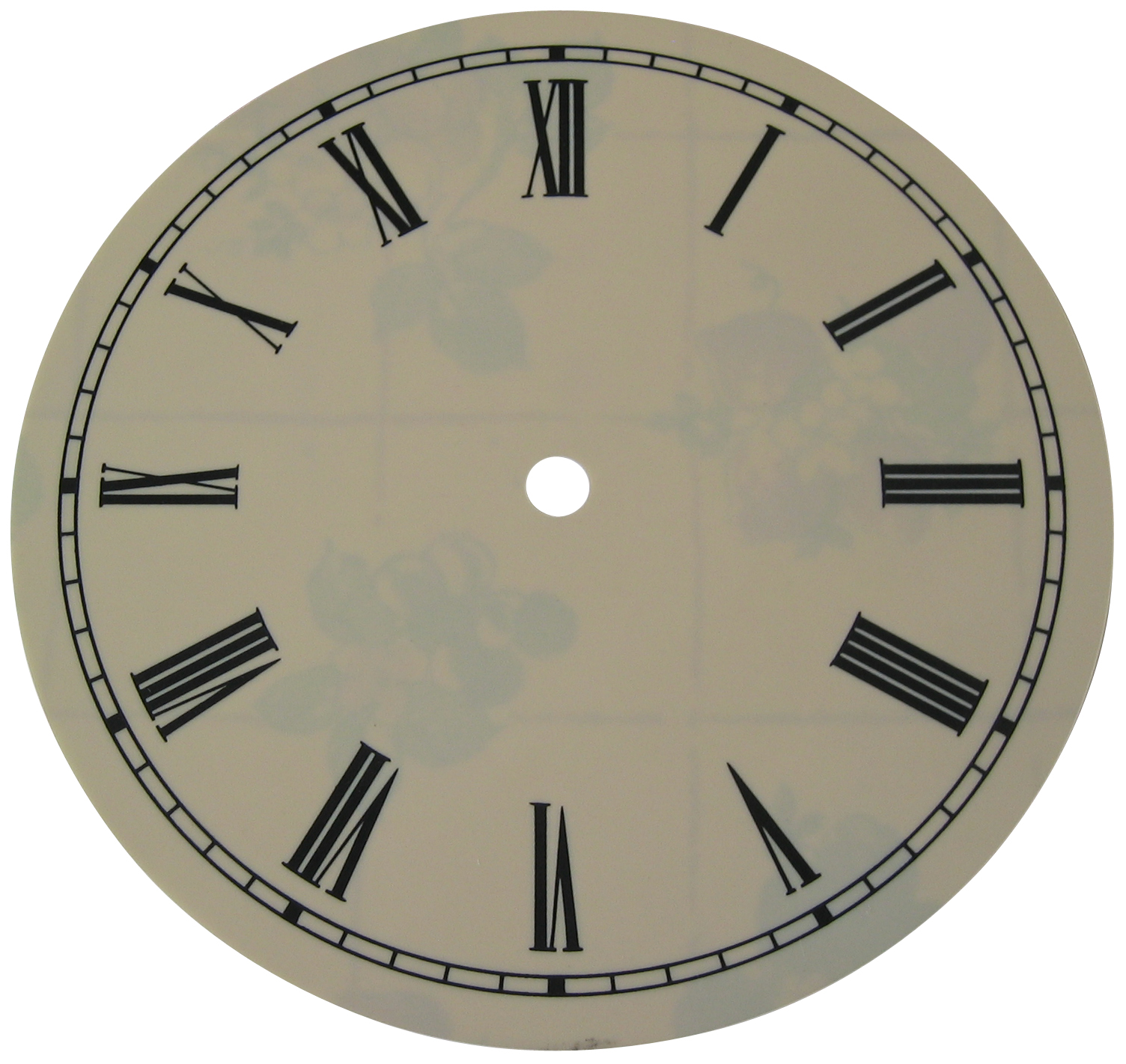 4-1/2" Ivory Roman Metal Dial - Craftime Clockery