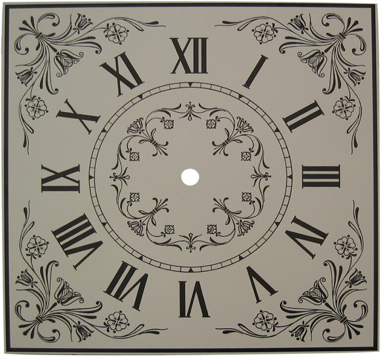 8-3/8" Ivory Scroll Dial - Craftime Clockery