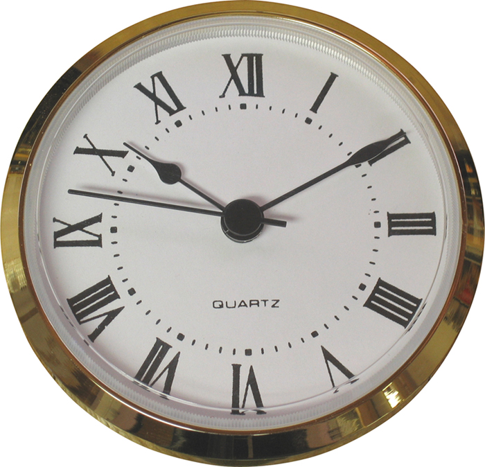 2-3/8" White Roman Fitup - Craftime Clockery