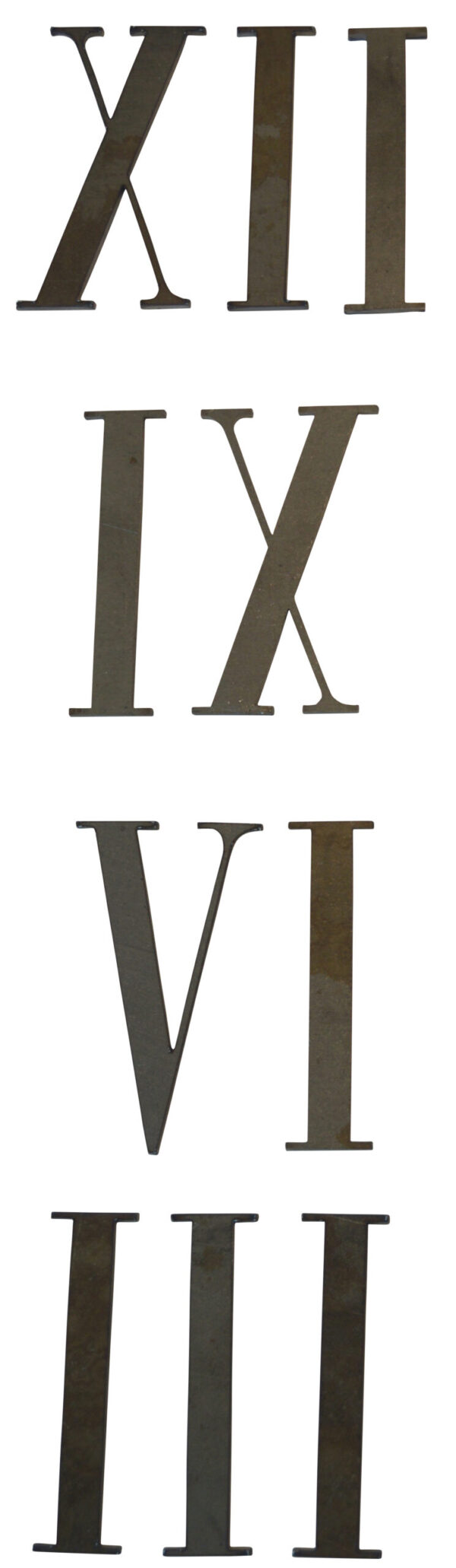 Laser Cut Metal Numbers - Craftime Clockery