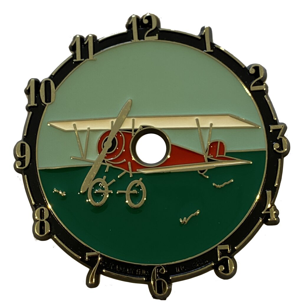4" Vintage Clock Dial - Airplane - Craftime Clockery