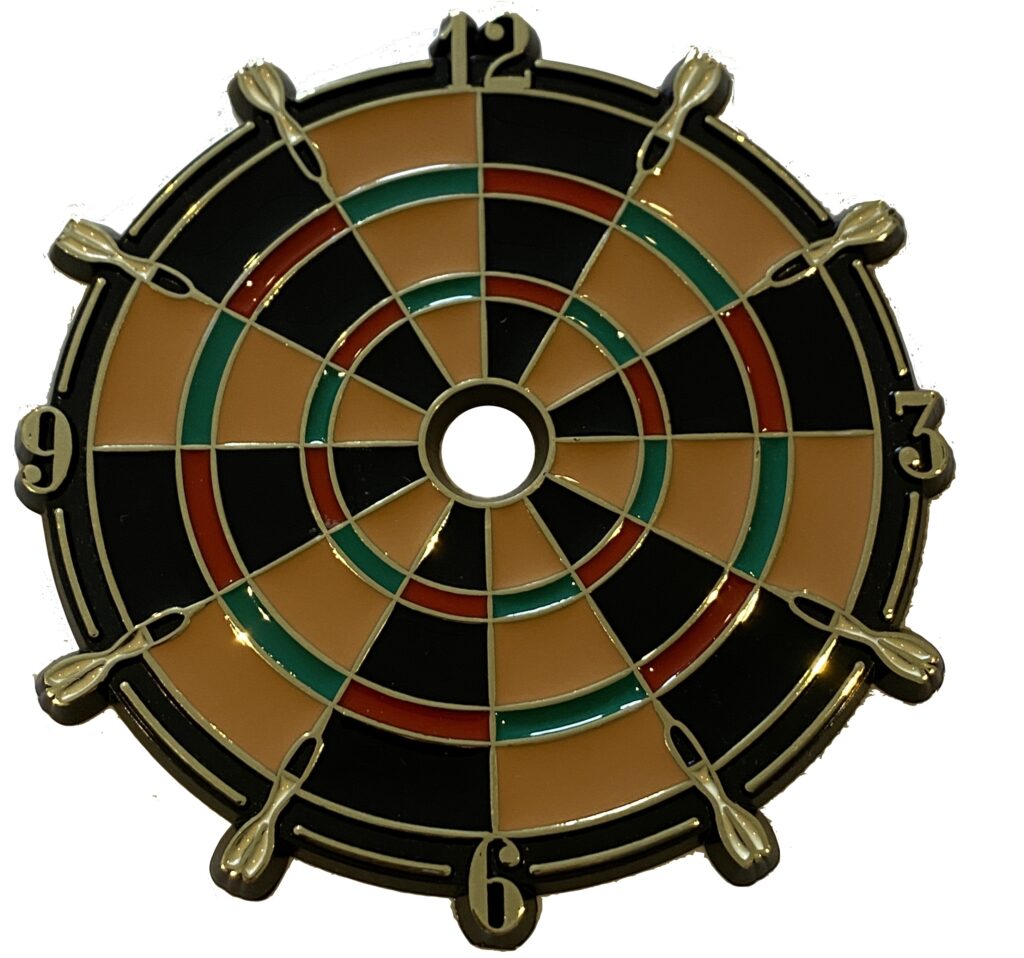 4" Vintage Clock Dial - Darts - Craftime Clockery