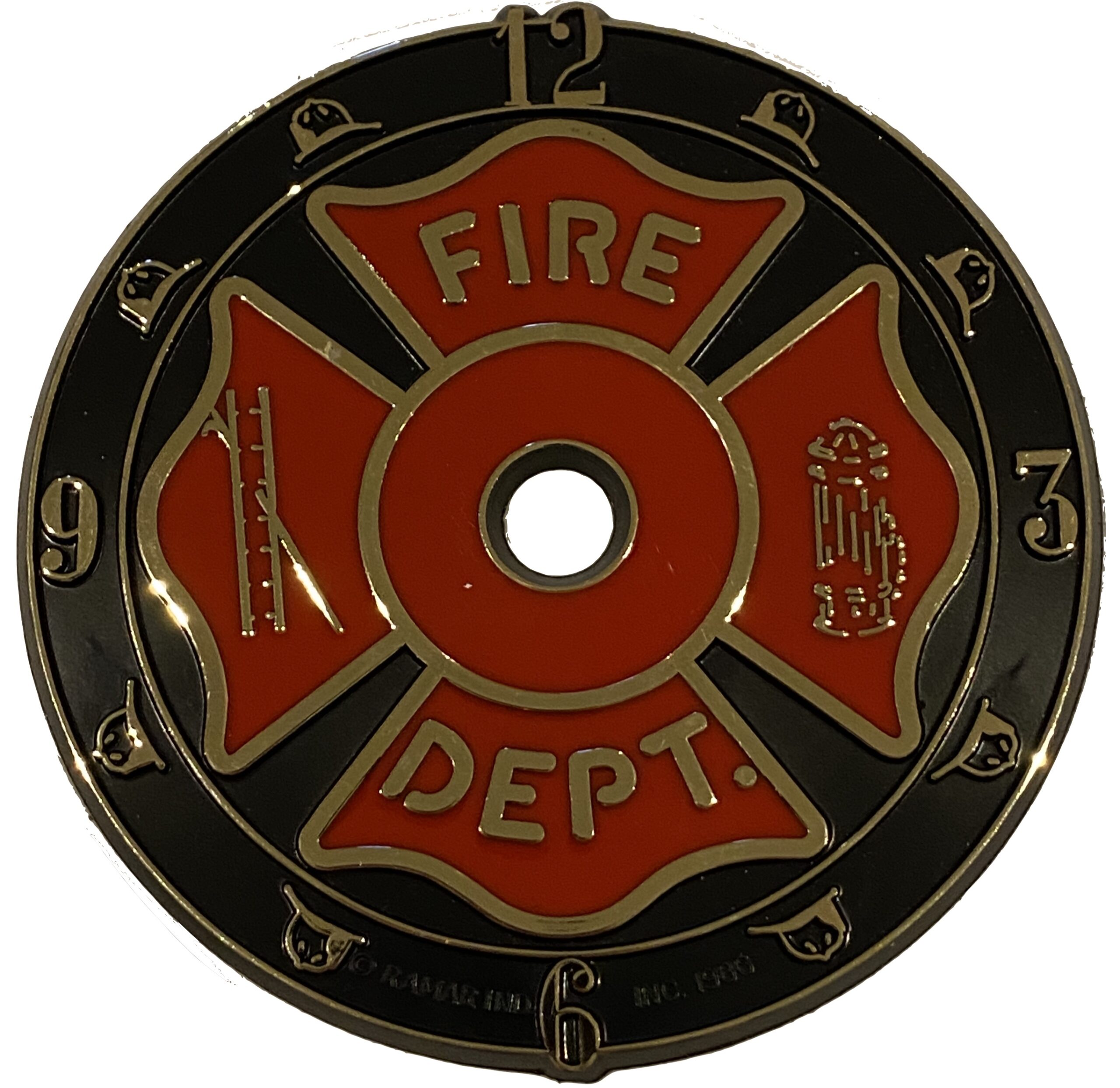 4" Vintage Clock Dial - Fire Department - Craftime Clockery