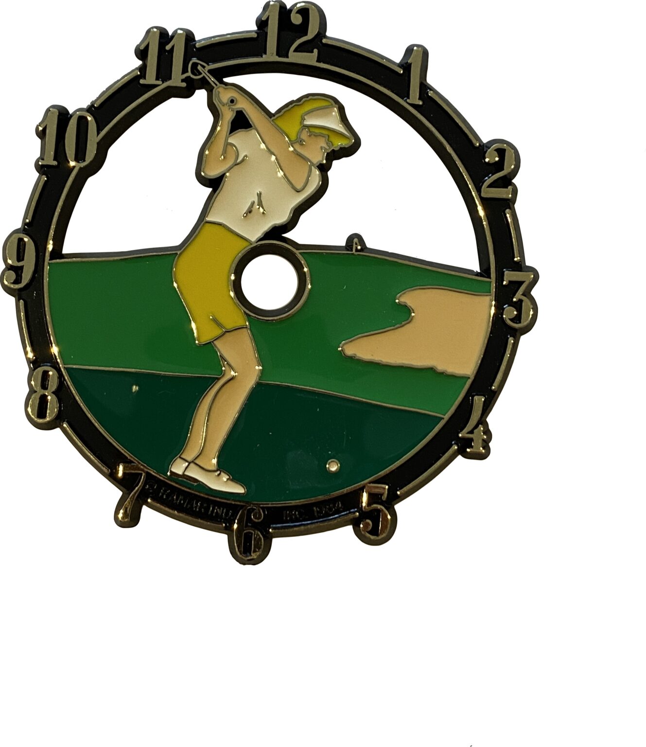 4" Vintage Clock Dial - Golfing Female - Craftime Clockery