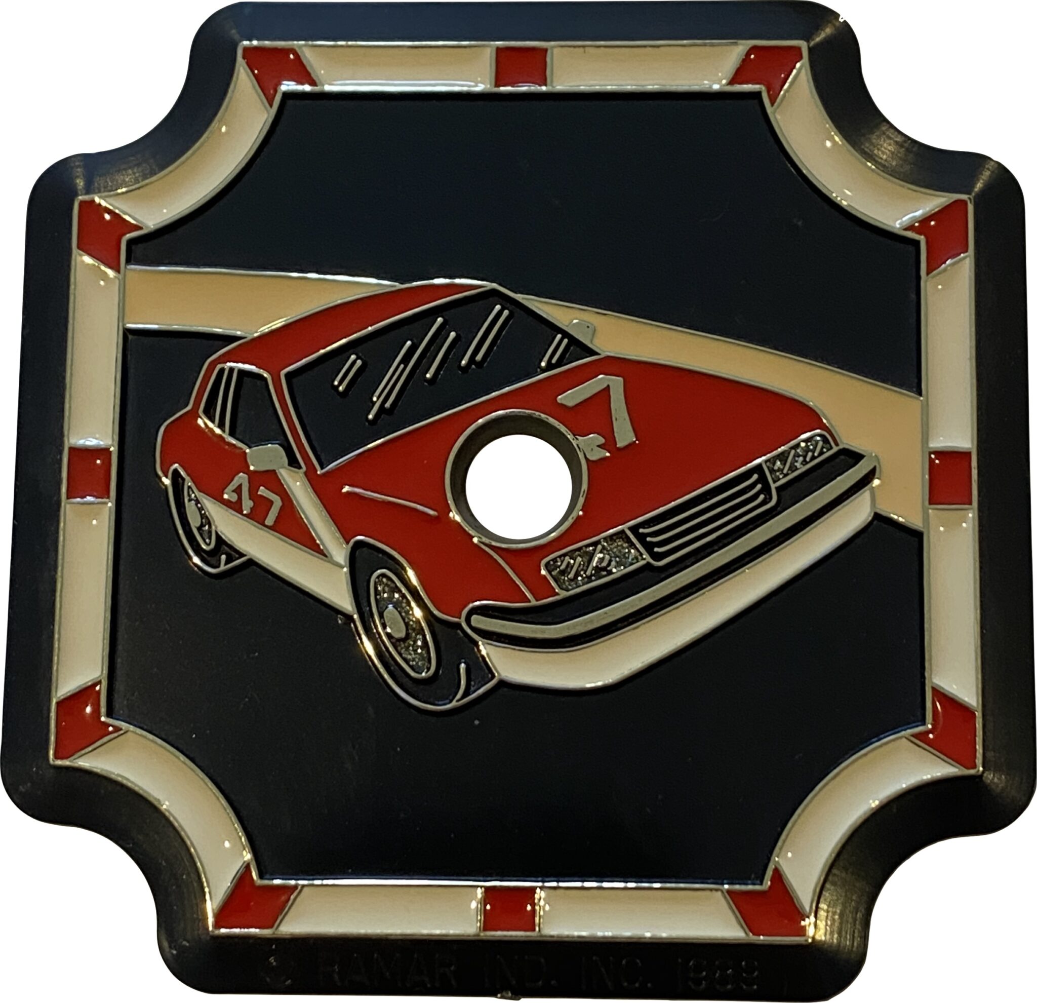 6" Vintage Clock Dial - Race Car - Craftime Clockery