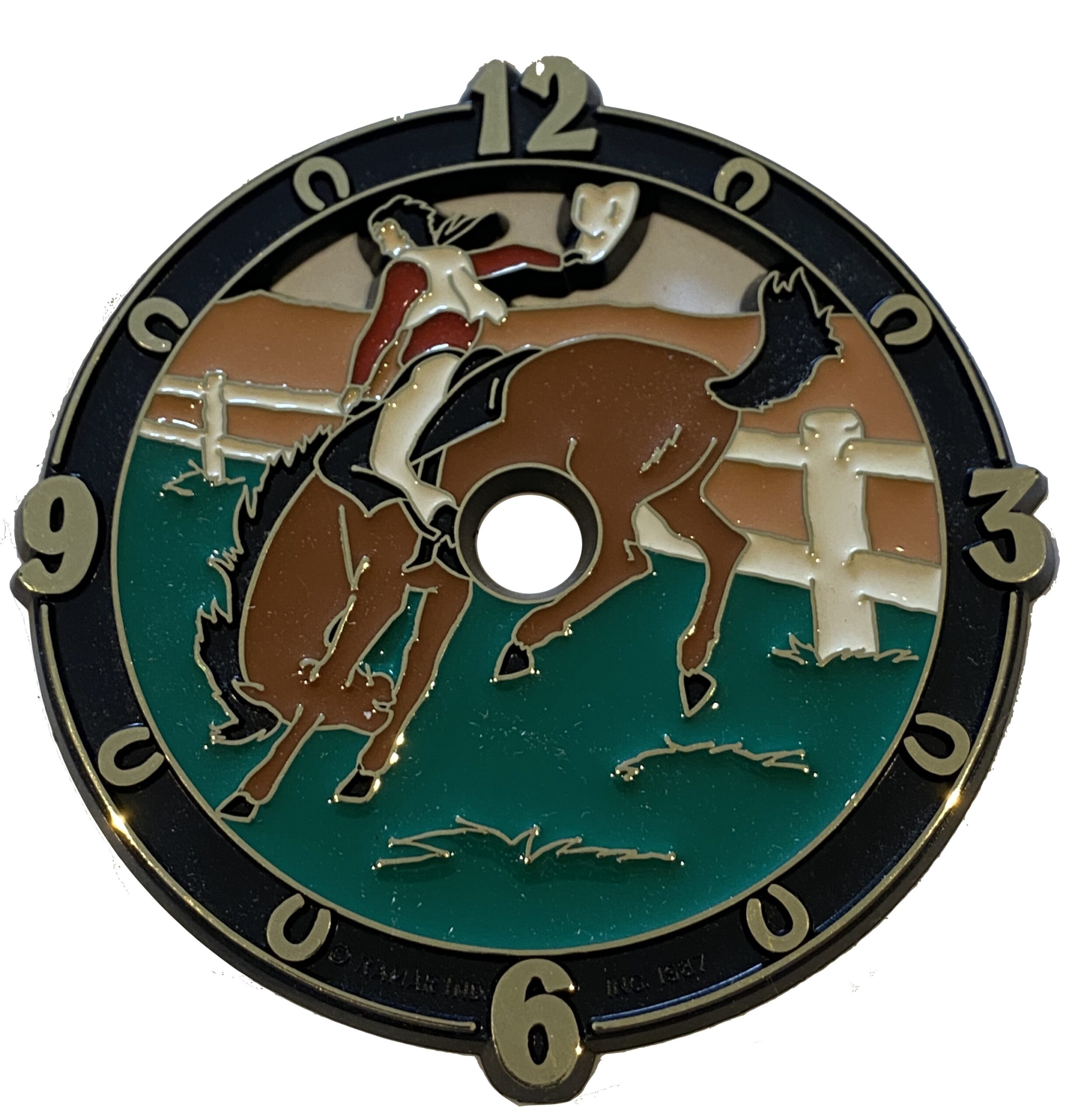 4" Vintage Clock Dial - Rodeo - Craftime Clockery